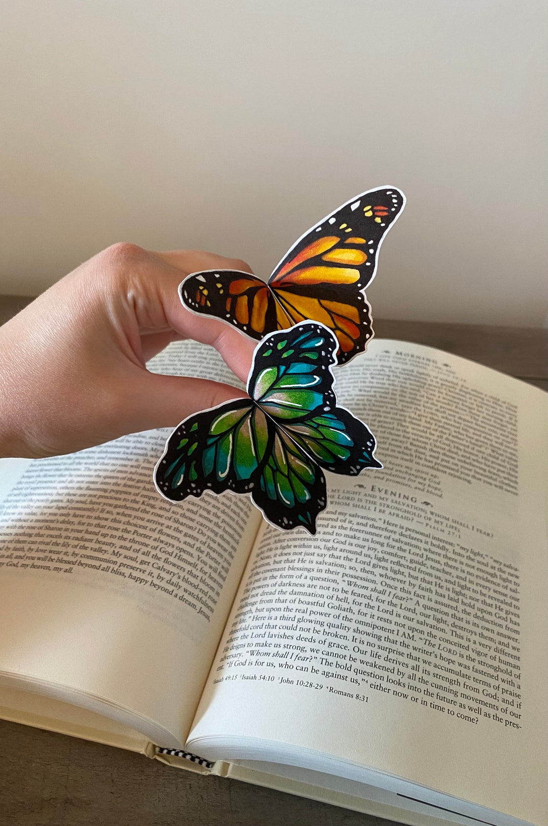 Custom Butterfly Bookmarks, Handmade Art, Gift for Book Lovers and ...