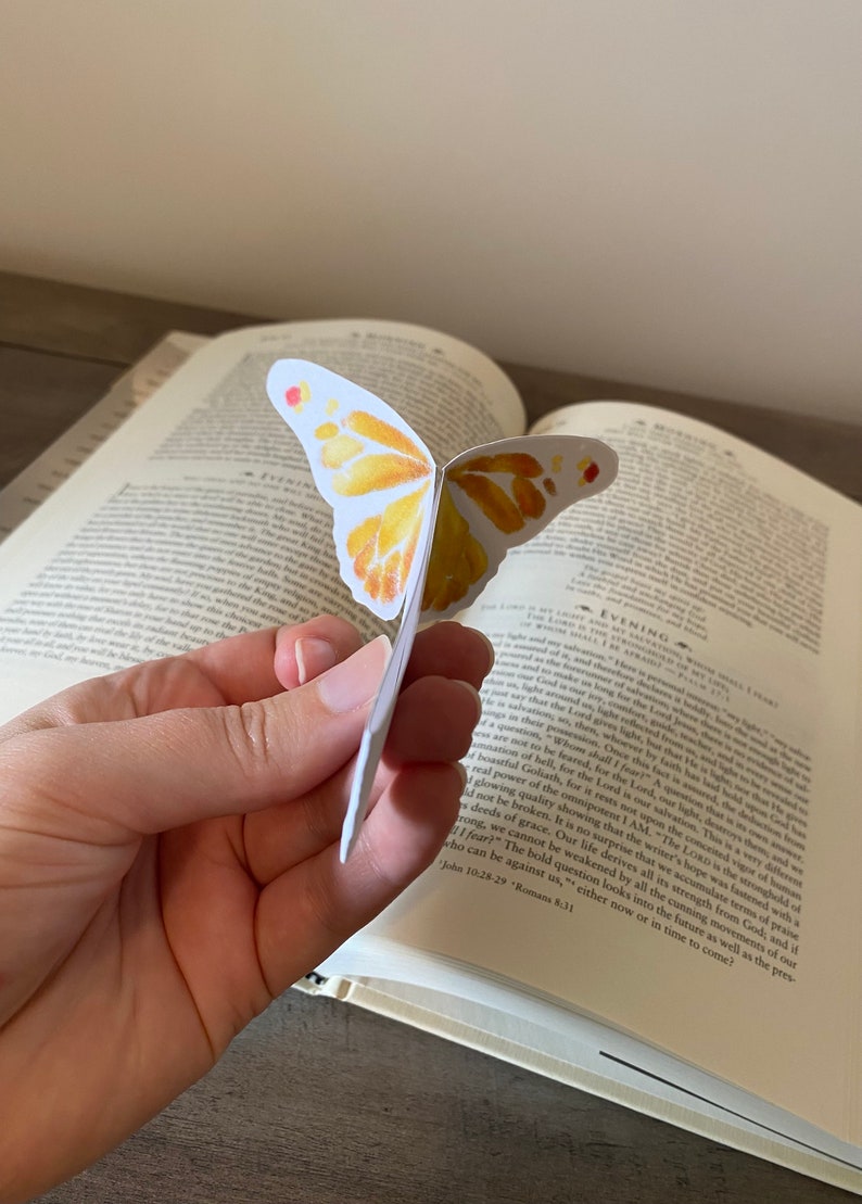 Custom Butterfly Bookmarks, Handmade Art, Gift for Book Lovers and ...