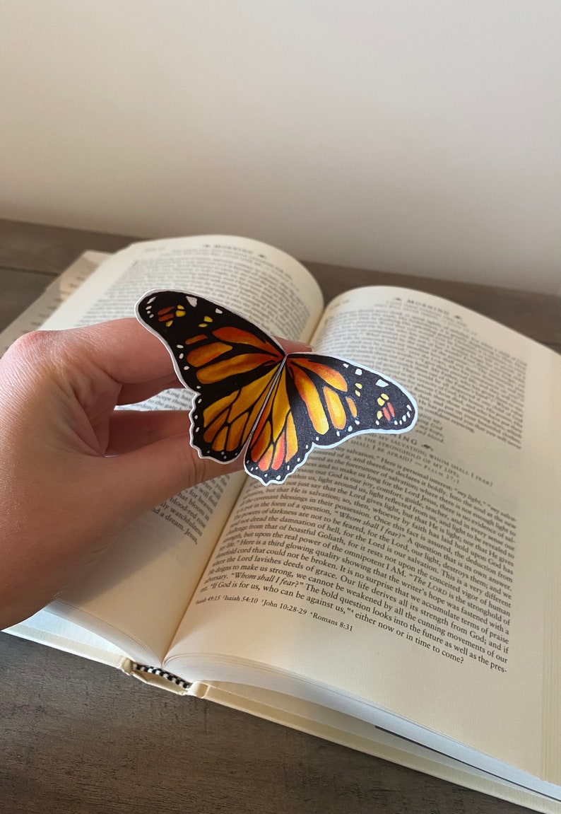 Custom Butterfly Bookmarks, Handmade Art, Gift for Book Lovers and ...