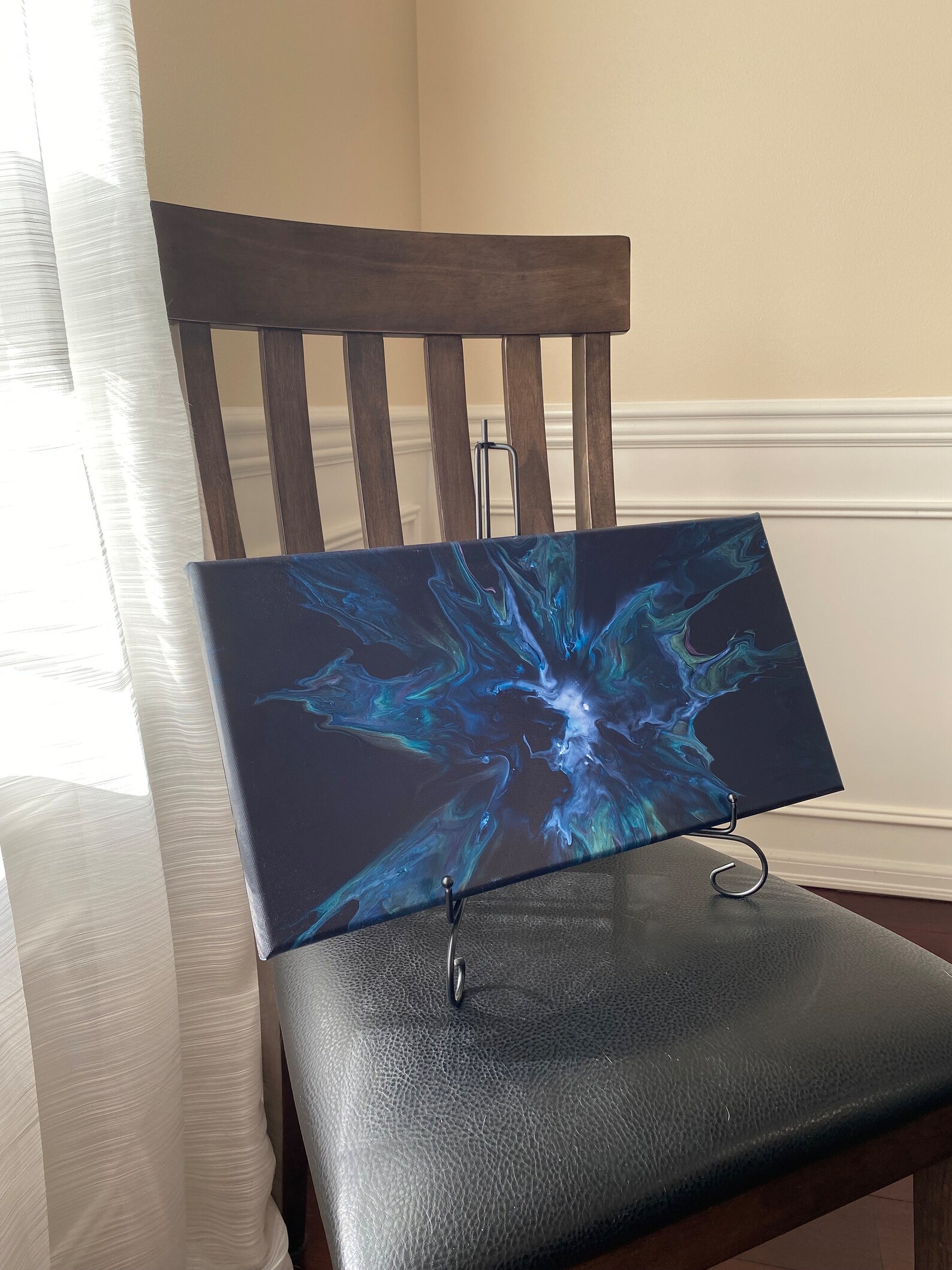 Fluid Painting Pearl Splash, Original Fluid Art, Acrylic Pour, Abstract ...