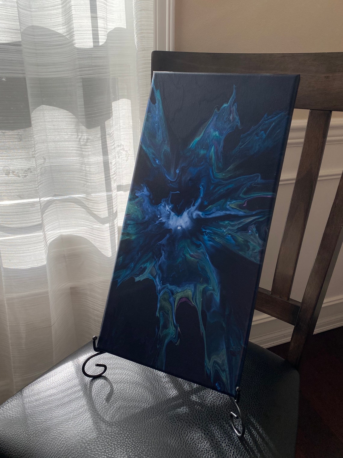 Fluid Painting Pearl Splash, Original Fluid Art, Acrylic Pour, Abstract ...