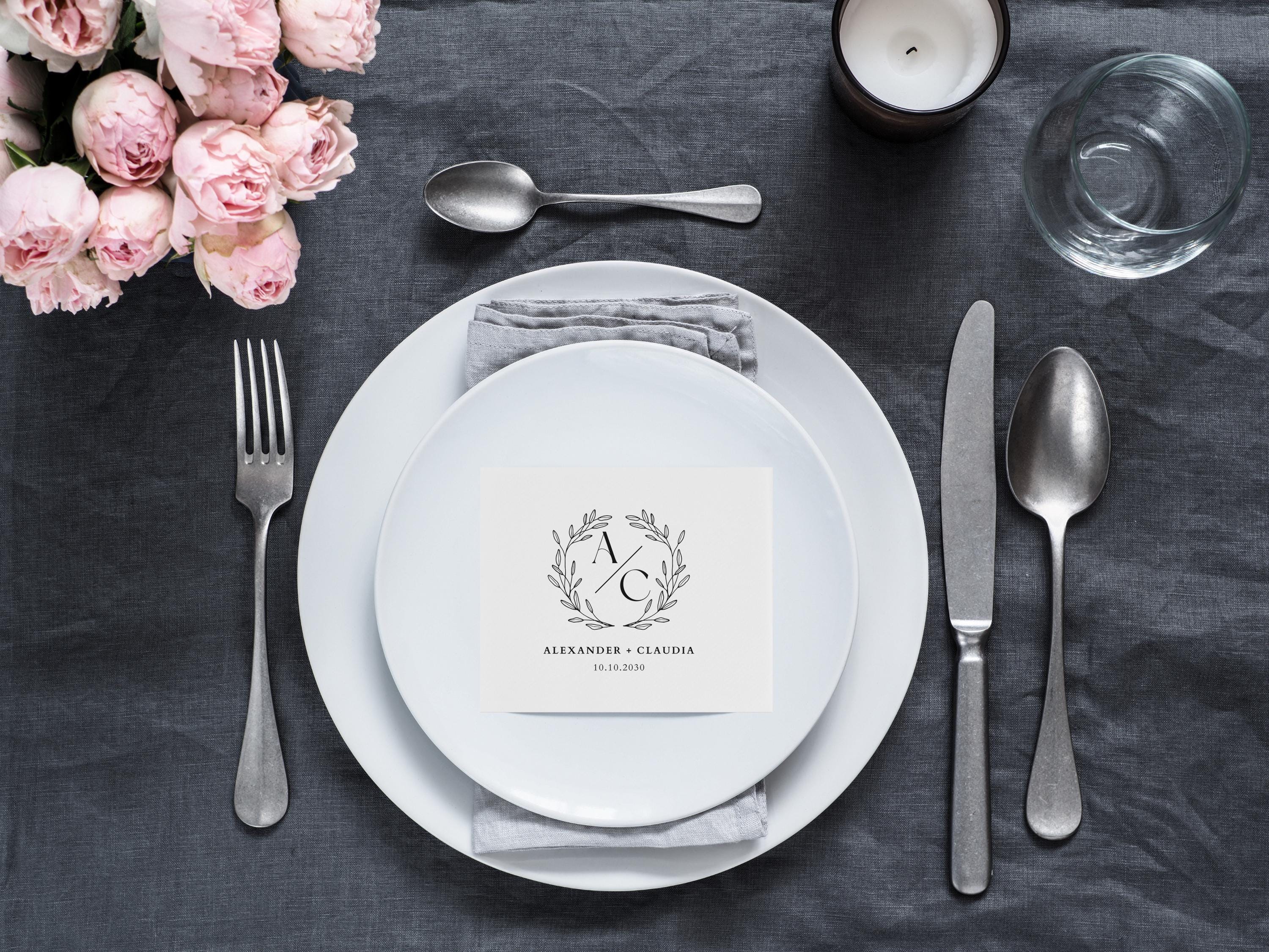 Linen Napkins Custom Print Logo Artwork and Design Cocktail ...