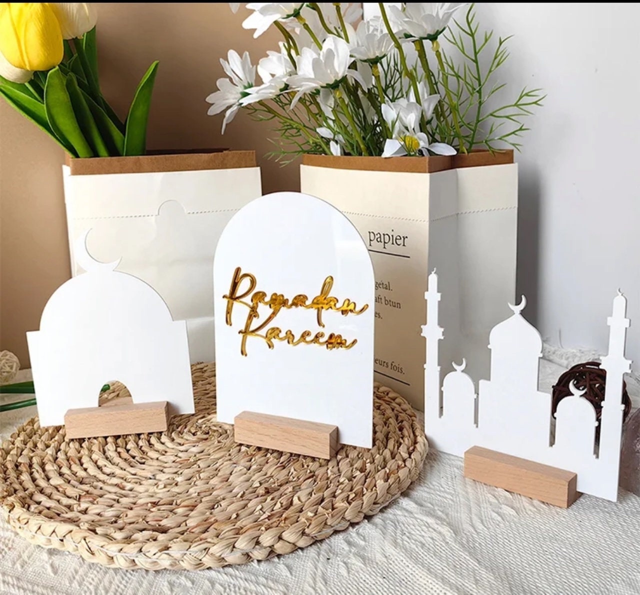 Moroccan Mosque Acrylic, Ramadan Decor, Small Mosque Stand, Ramadan ...