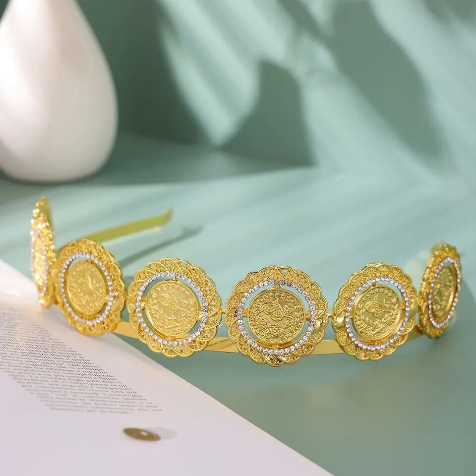 24k Gold COIN Lira Headband Henna Palestine - Etsy