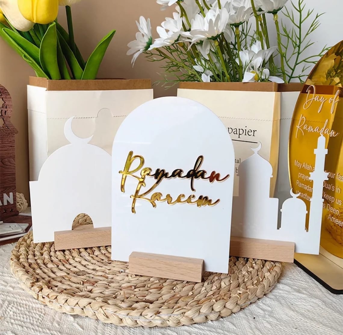 Moroccan Mosque Acrylic, Ramadan Decor, Small Mosque Stand, Ramadan ...