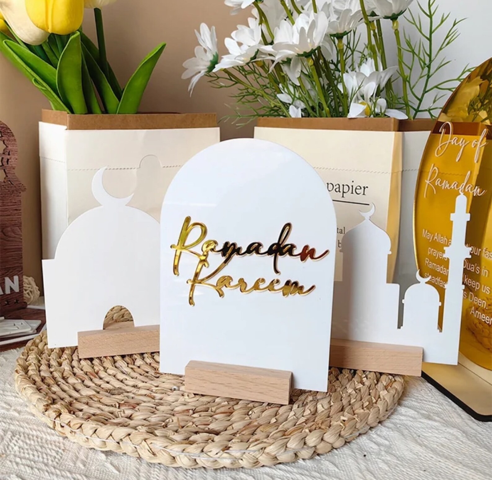 Moroccan Mosque Acrylic, Ramadan Decor, Small Mosque Stand, Ramadan ...