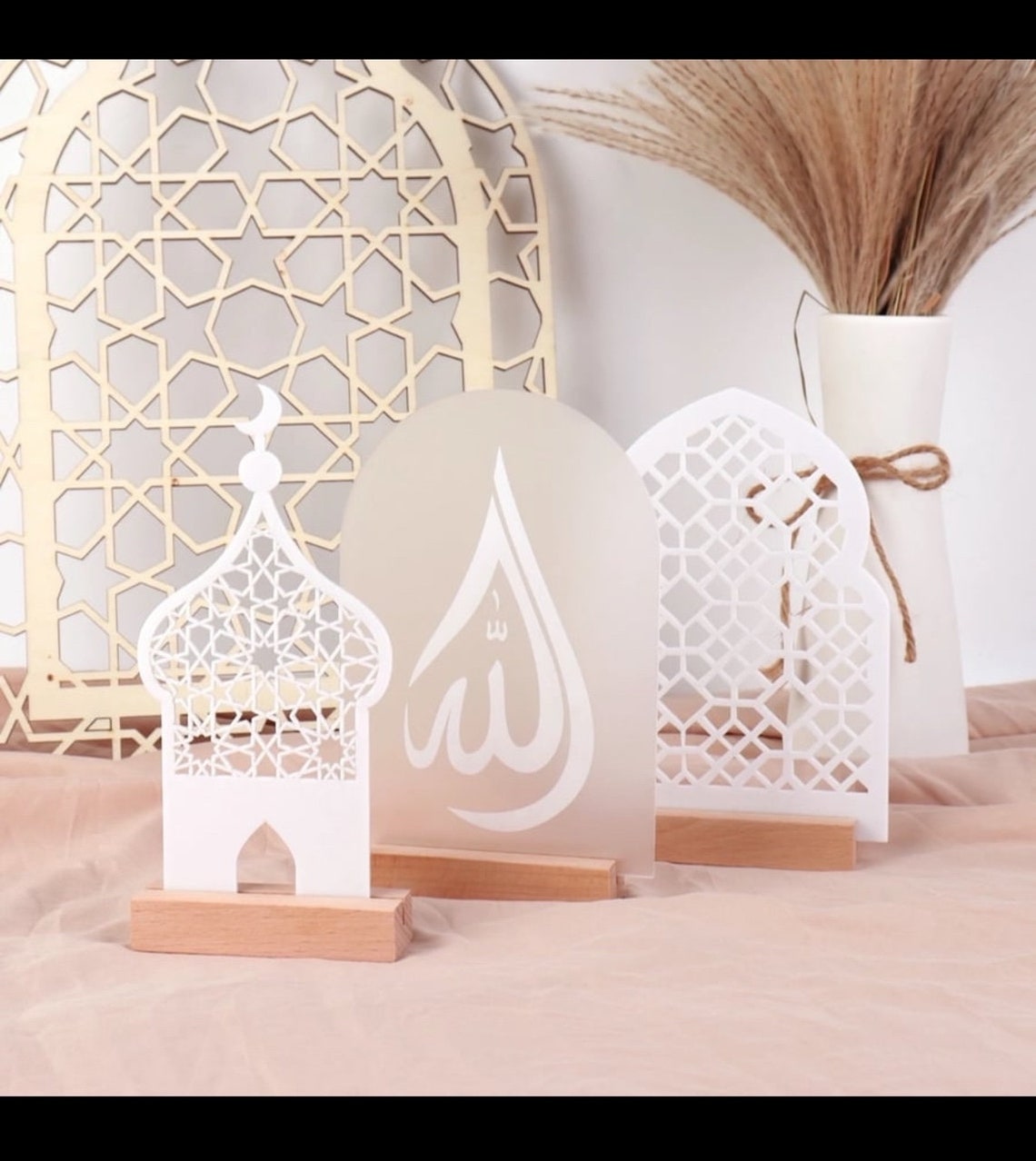 Moroccan Mosque Acrylic, Ramadan Decor, Small Mosque Stand, Ramadan ...