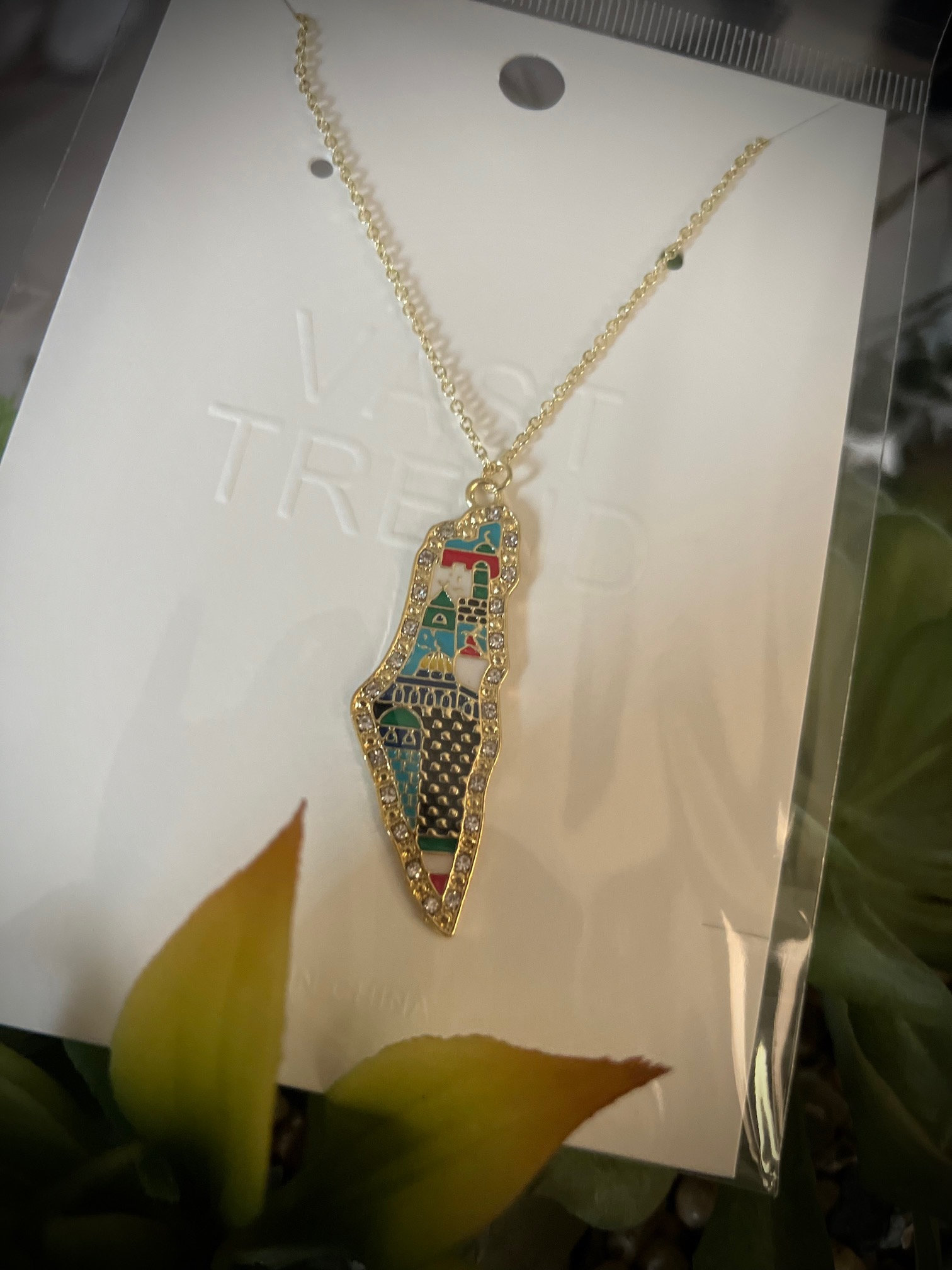 Palestine Map Necklace, Silver Palestine Pendant, Palestine Map, Gaza ...