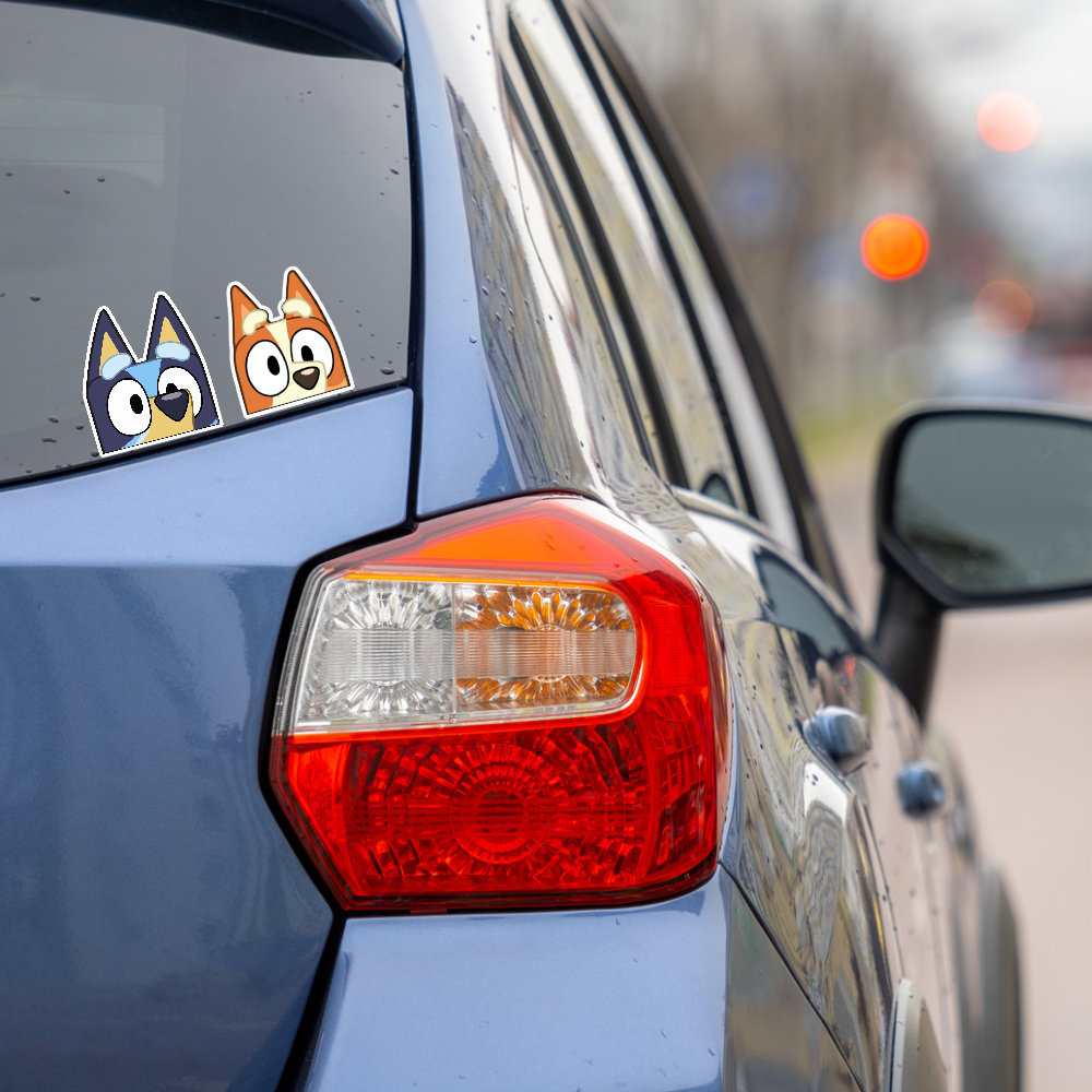 Bandit Chili Bluey Bingo Heeler Family Window Peeker Stickers / Bluey ...