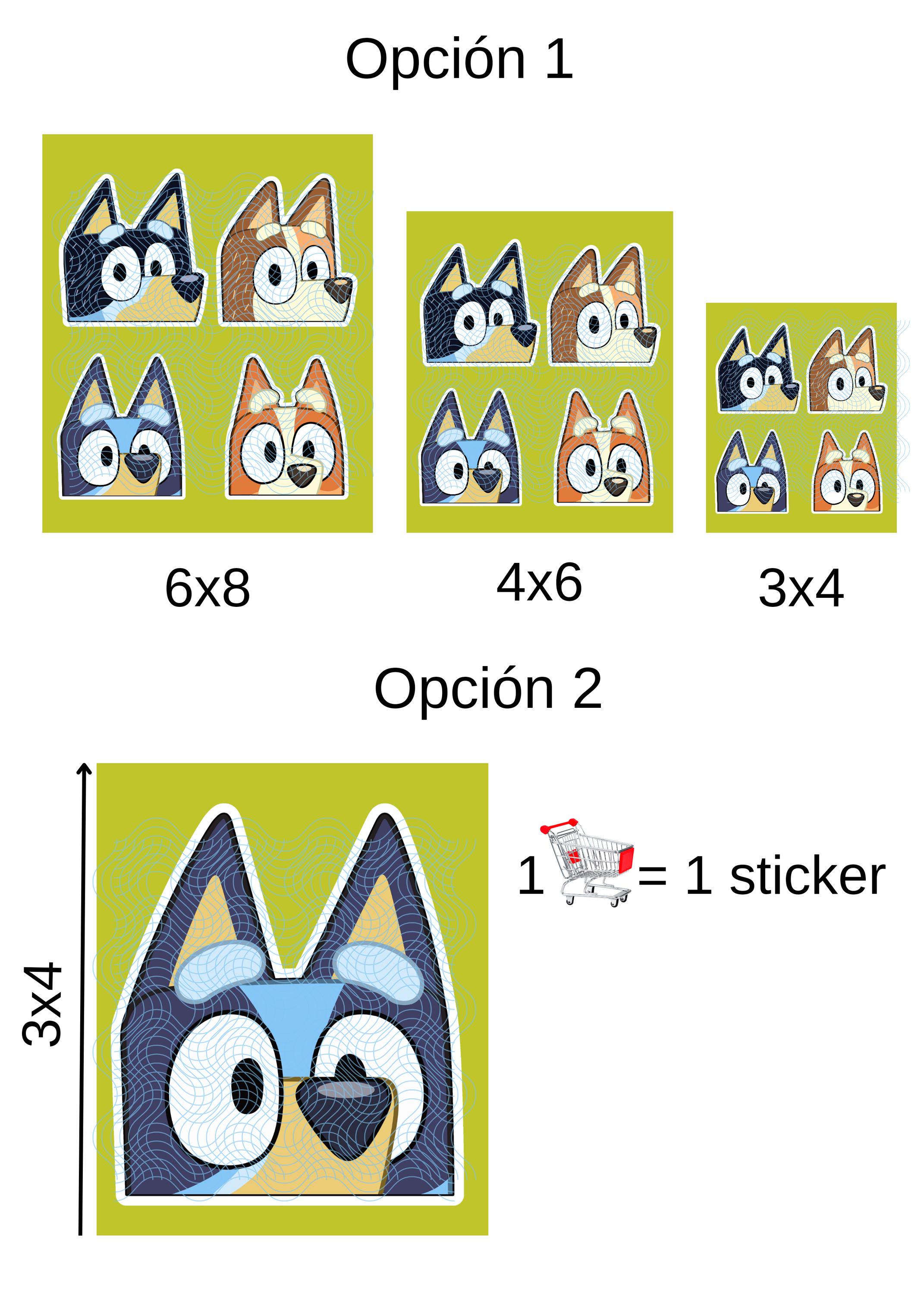 Bandit Chili Bluey Bingo Heeler Family Window Peeker Stickers / Bluey ...