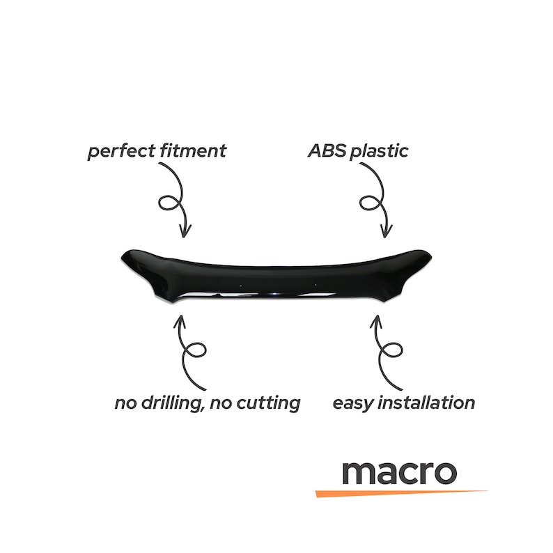 Front Stone & Bug Deflector, Ford Transit VAN 2019-2024, Premium Hood ...