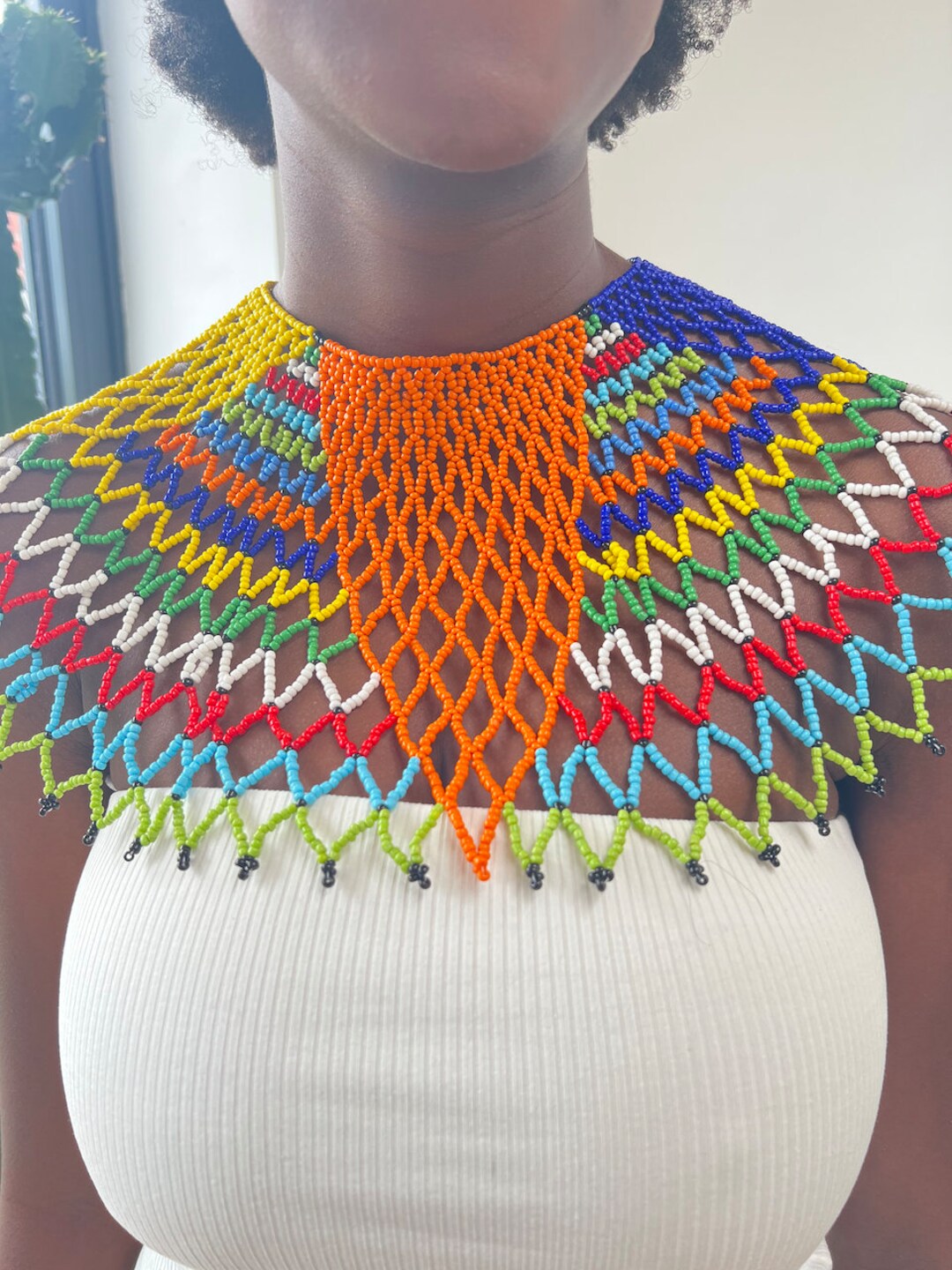 Beautiful Handmade Beaded Necklace - Etsy