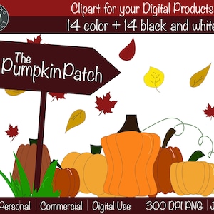Cute Pumpkin Clipart- Pumpkin Clip Art, Halloween Clip Art, Fall Clip ...