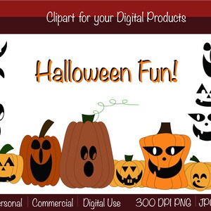 Cute Pumpkin Clipart- Pumpkin Clip Art, Halloween Clip Art, Fall Clip ...