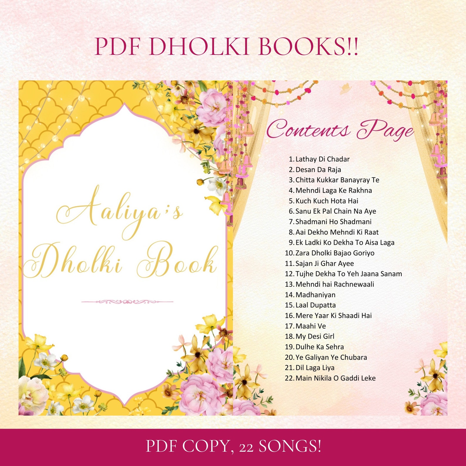 Modern Dholki Book, Mayoun Book,, Desi Song Book, Dholki Songs Lyrics ...