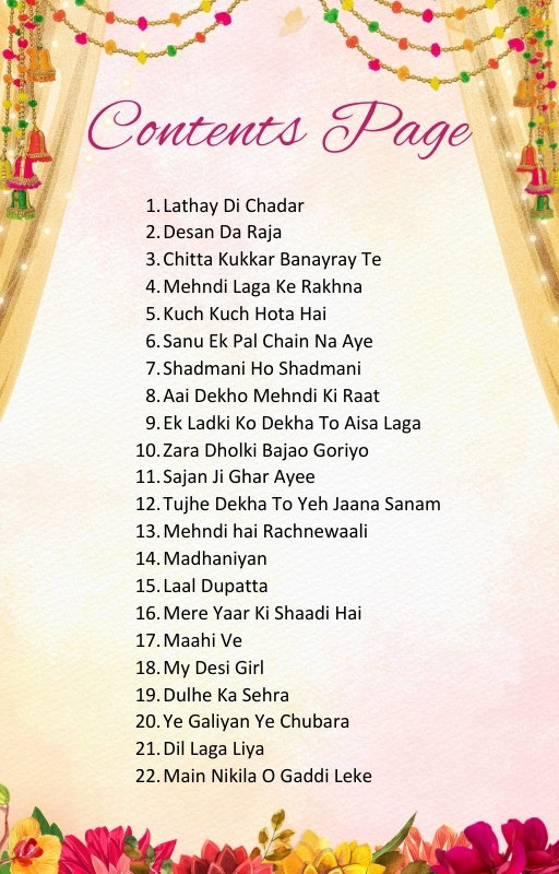 DIGITAL DOWNLOAD - Modern Dholki Book, Mayoun Book,, Desi Song Book ...