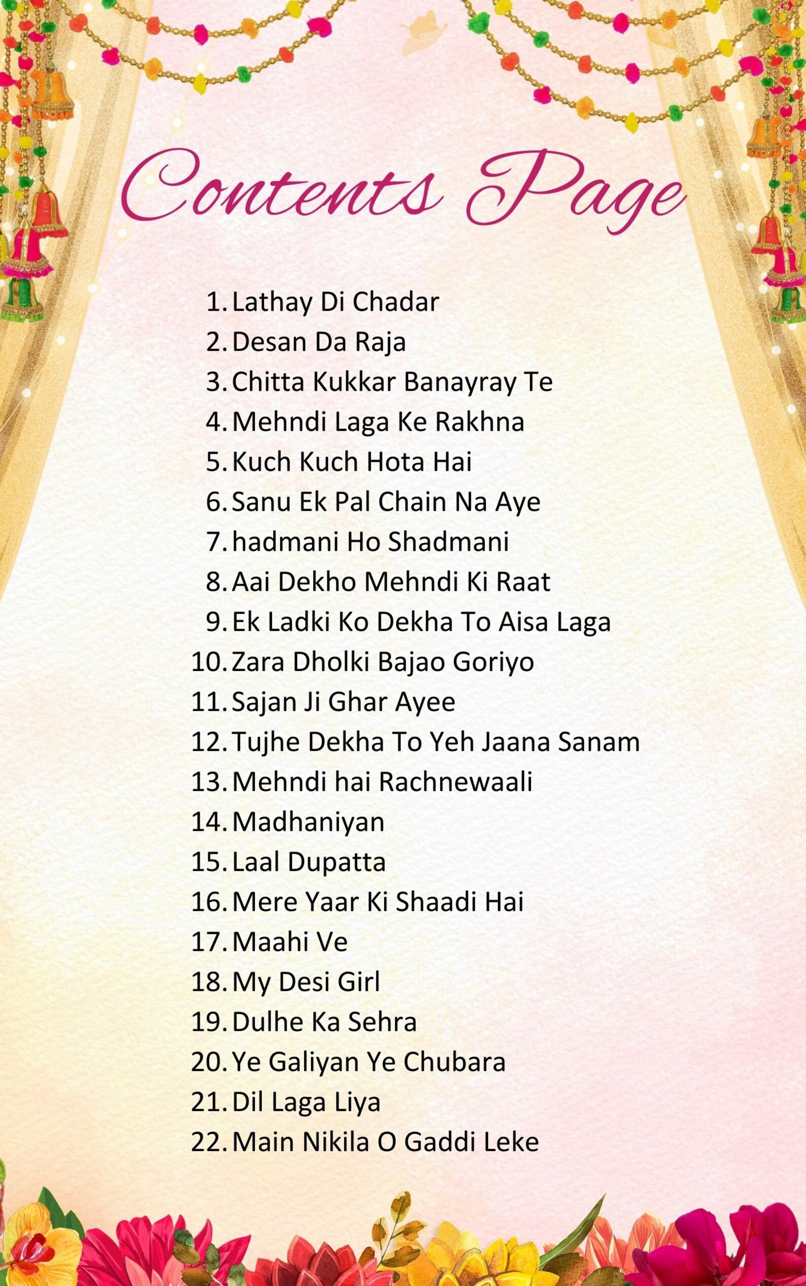 DIGITAL DOWNLOAD Modern Dholki Book, Mayoun Book,, Desi Song Book ...