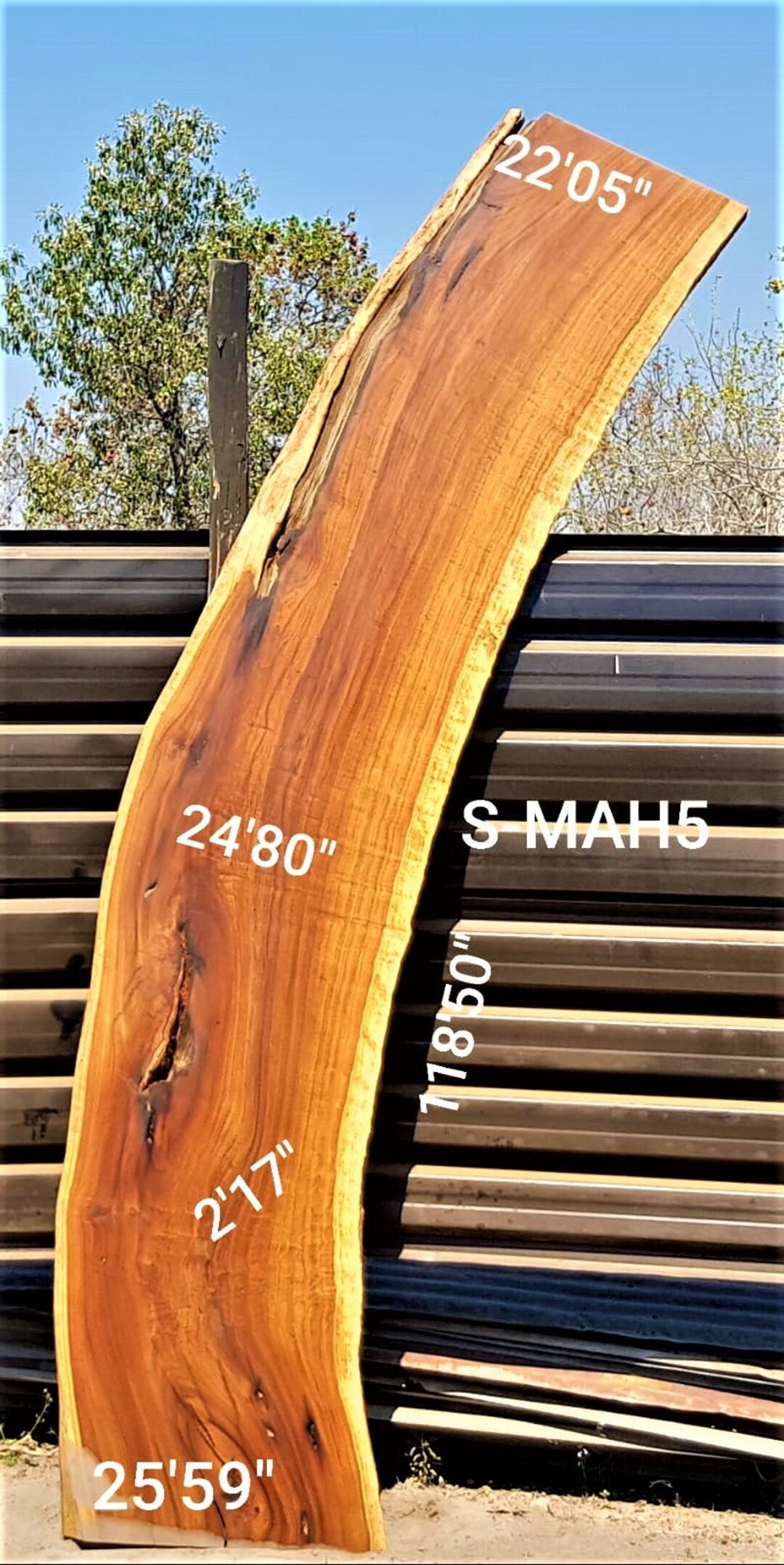 Mahogany Slab (118.50" X 25.59" X 2.17") - Etsy