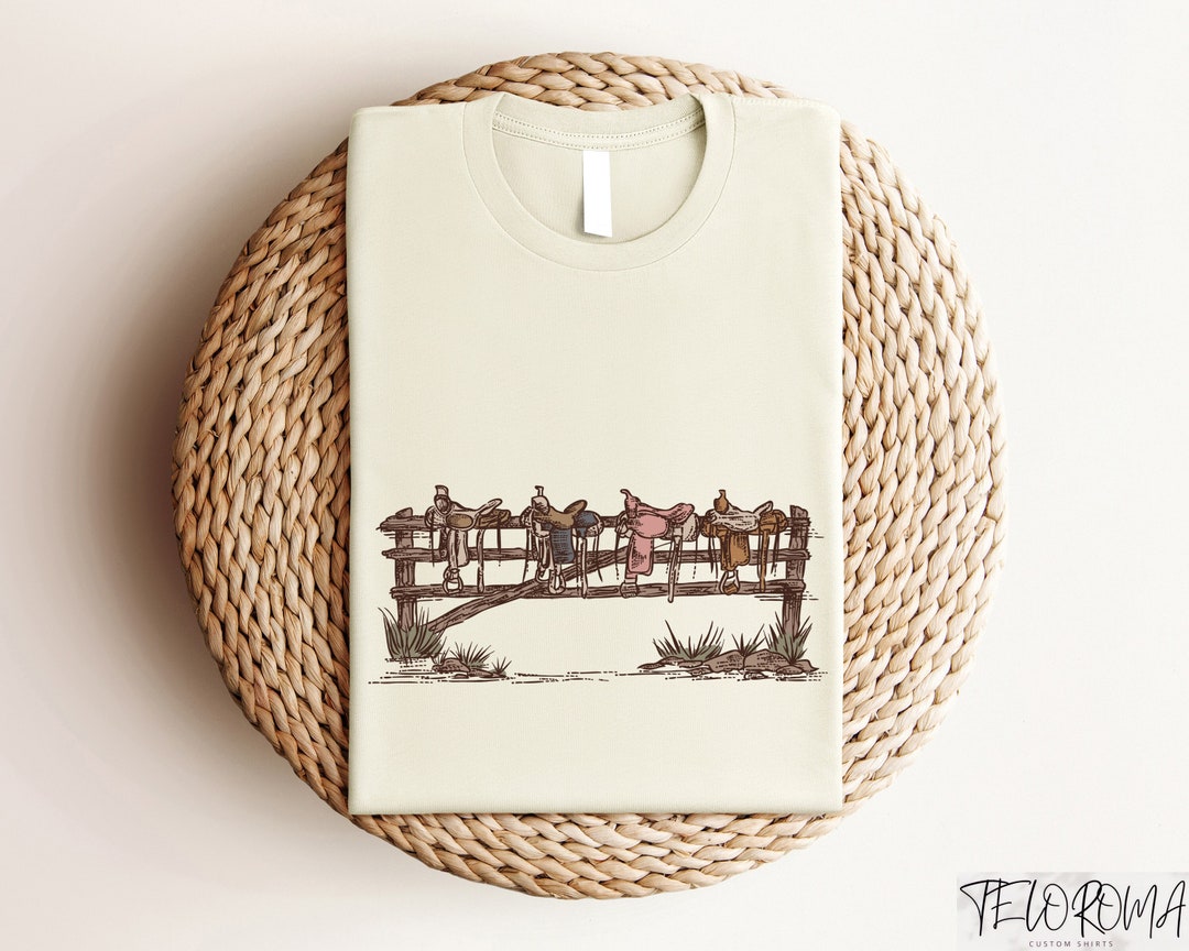 Western Graphic Tee, Country Shirt, Cowboy Sweatshirt, Horse Saddle Tee ...