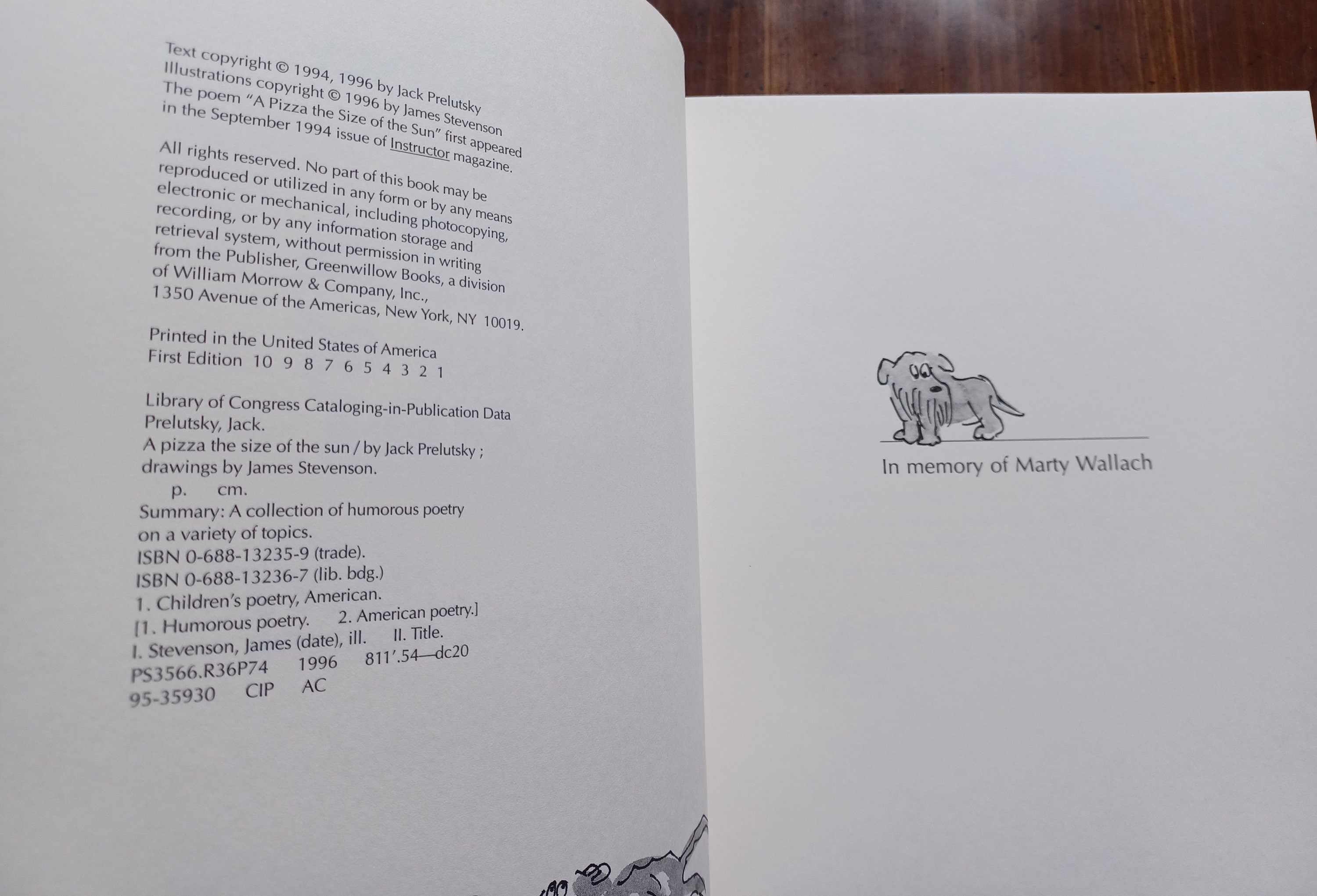 A Pizza the Size of the Sun, Poems by Jack Prelutsky, First Edition - Etsy