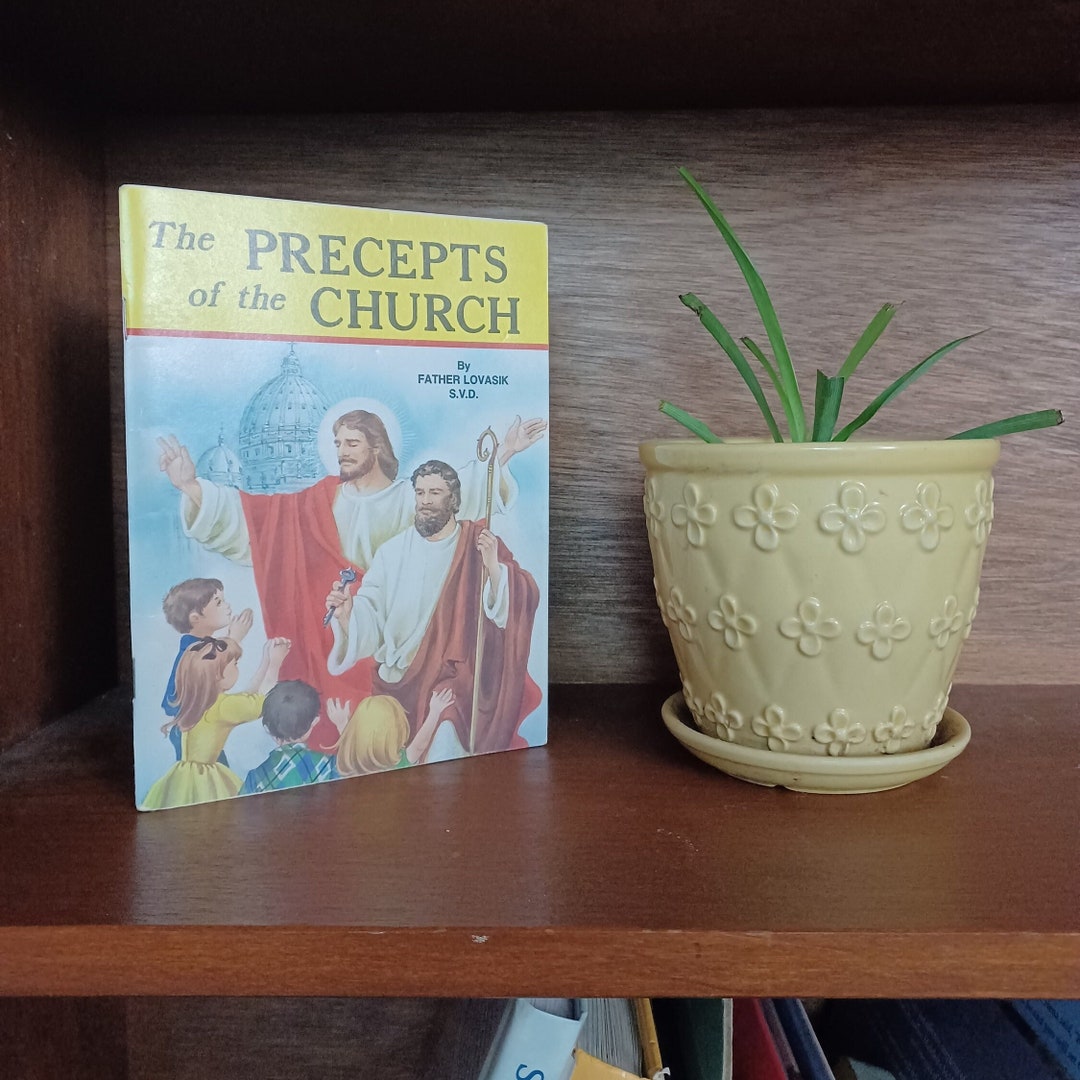 The Precepts of the Church, by Fr. Lovasik, Vintage St. Joseph Picture ...