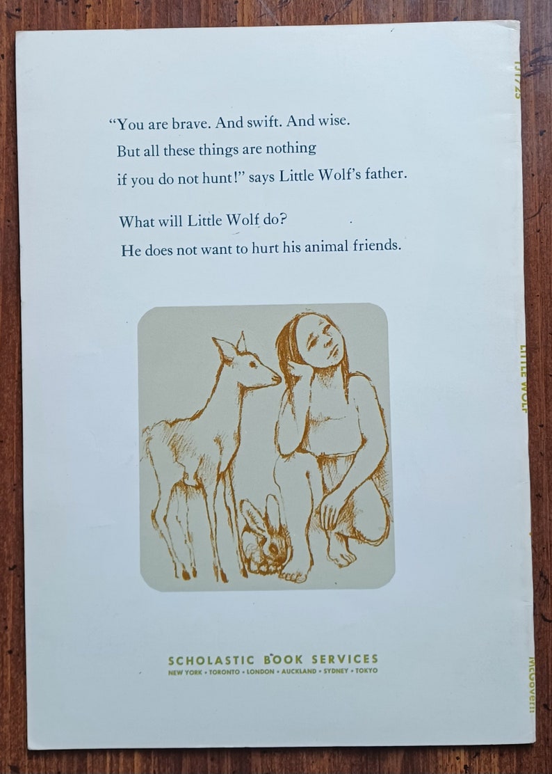 RARE, Little Wolf, by Ann Mcgovern, Vintage 1960s Scholastic Book - Etsy