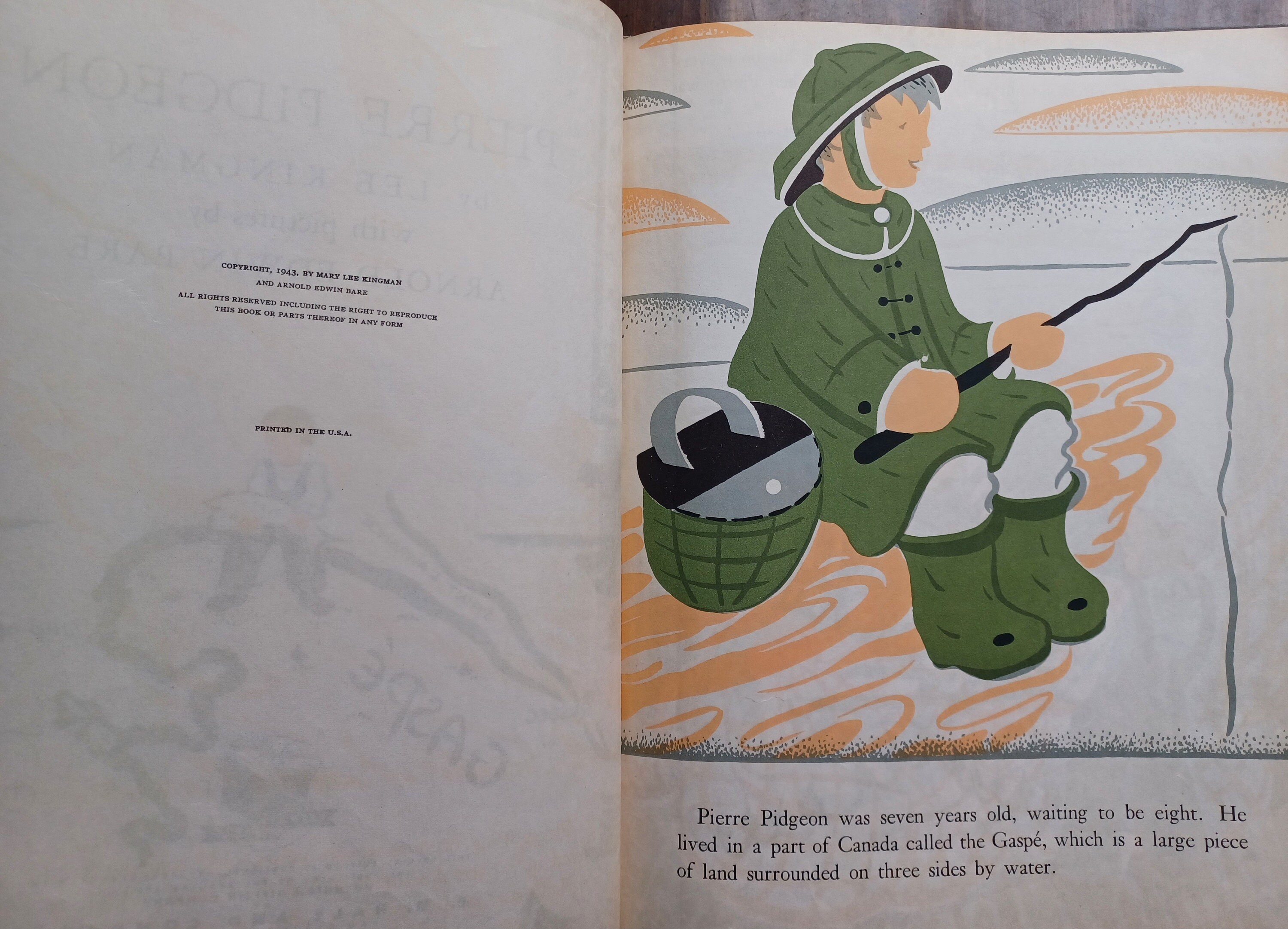 Pierre Pidgeon, by Lee Kingman, Illustrated by Arnold Edwin Bare ...