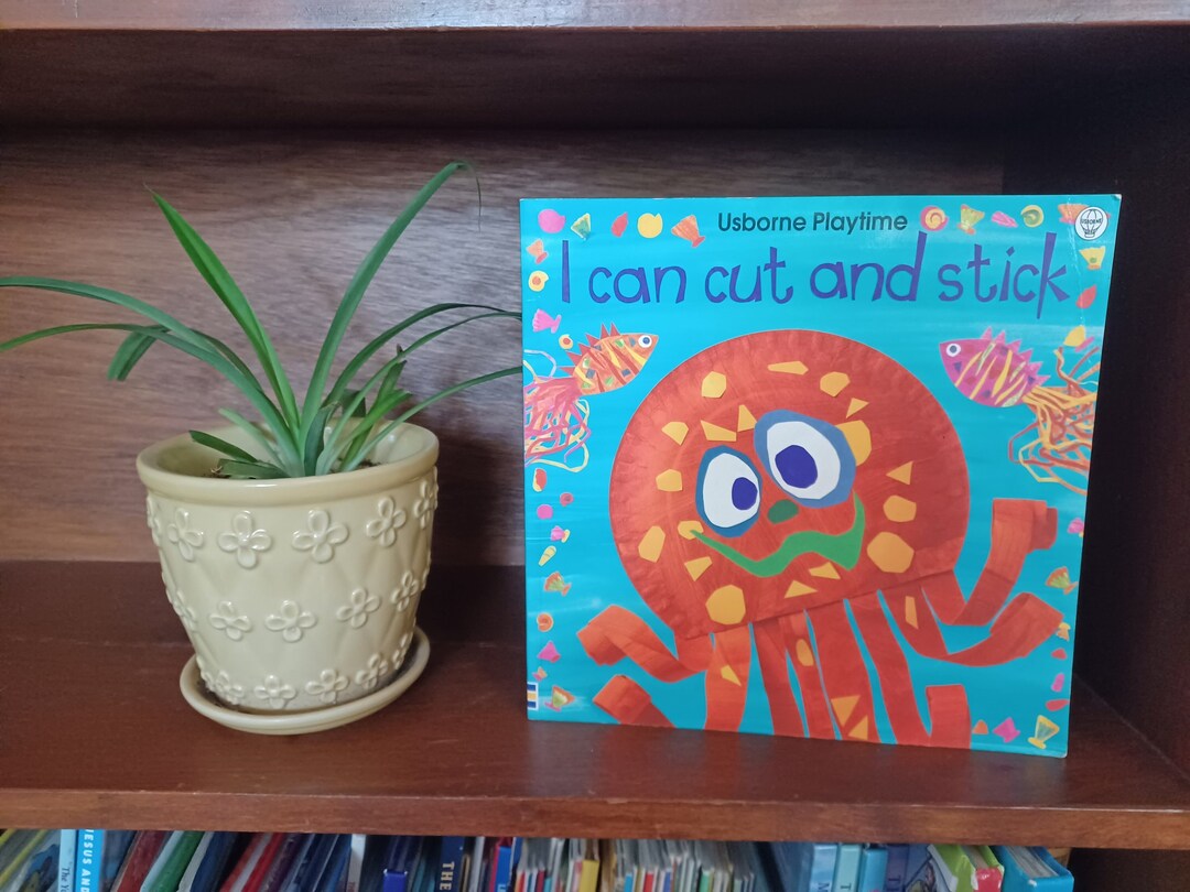I Can Cut and Stick, by Ray Gibson, Vintage 1990s Usborne Playtime Book ...