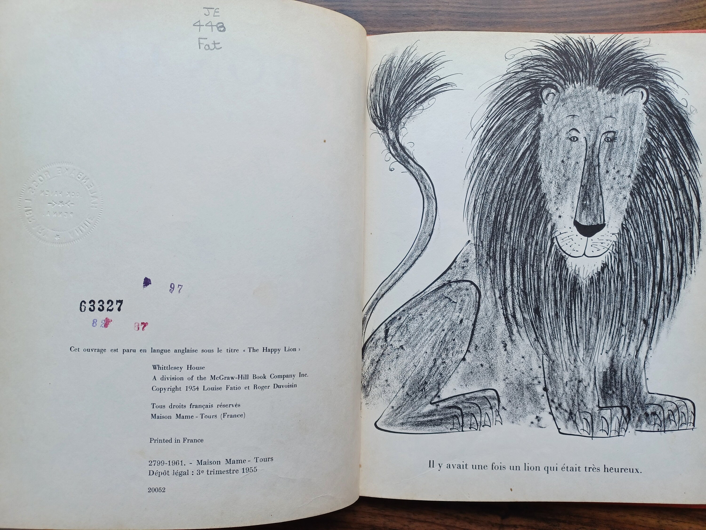 RARE, Le Bon Lion, the Happy Lion, in French, by Louise Fatio ...