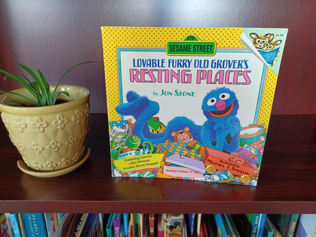 Lovable Furry Old Grover's Resting Places, by Jon Stone, Vintage 1980s ...