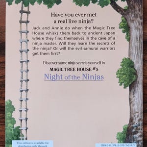 Night of the Ninjas, Magic Tree House #5, by Mary Pope Osborne, Junior ...