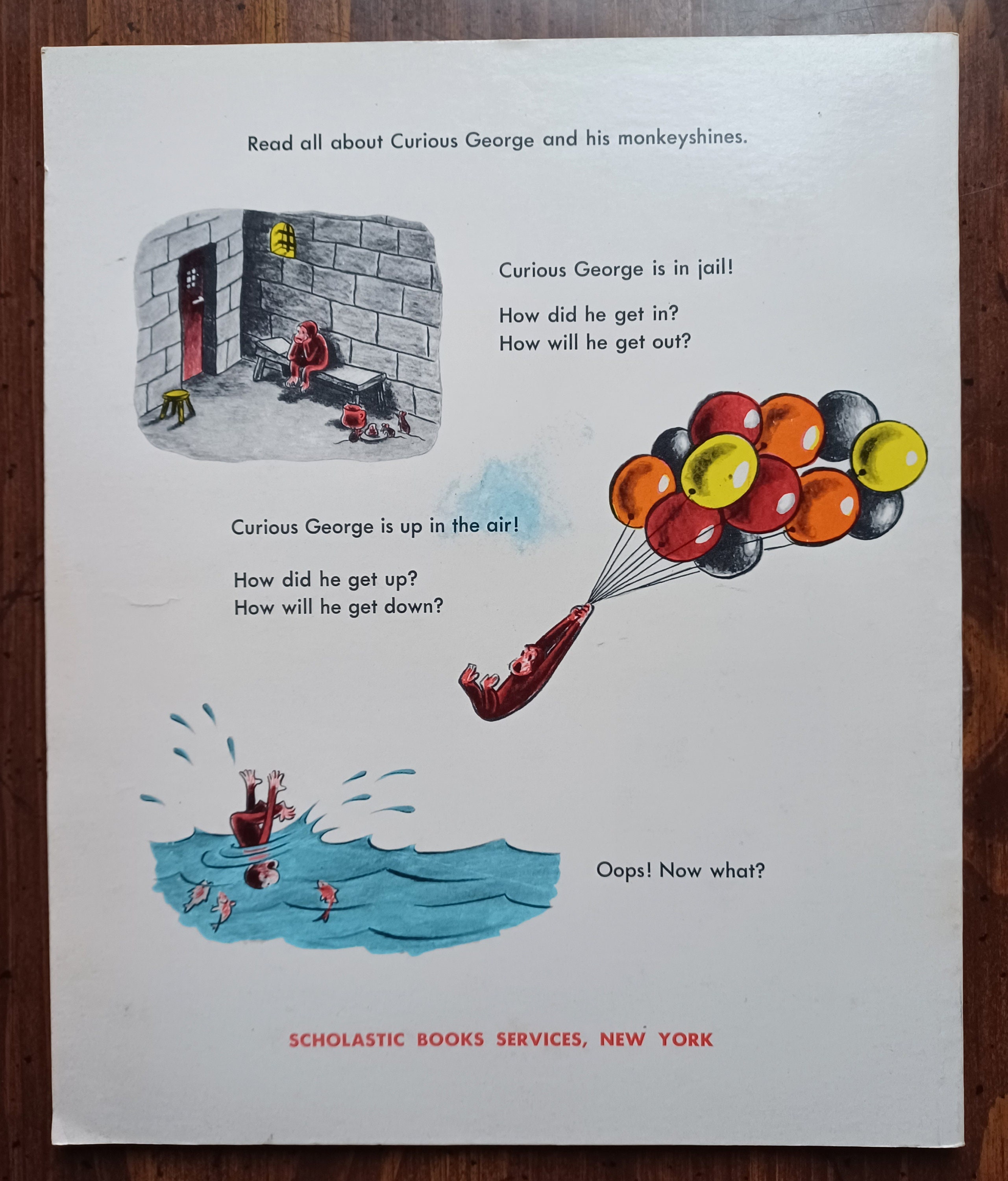 Curious George, by H.A. Rey, 1967 Printing, Vintage Scholastic Book ...