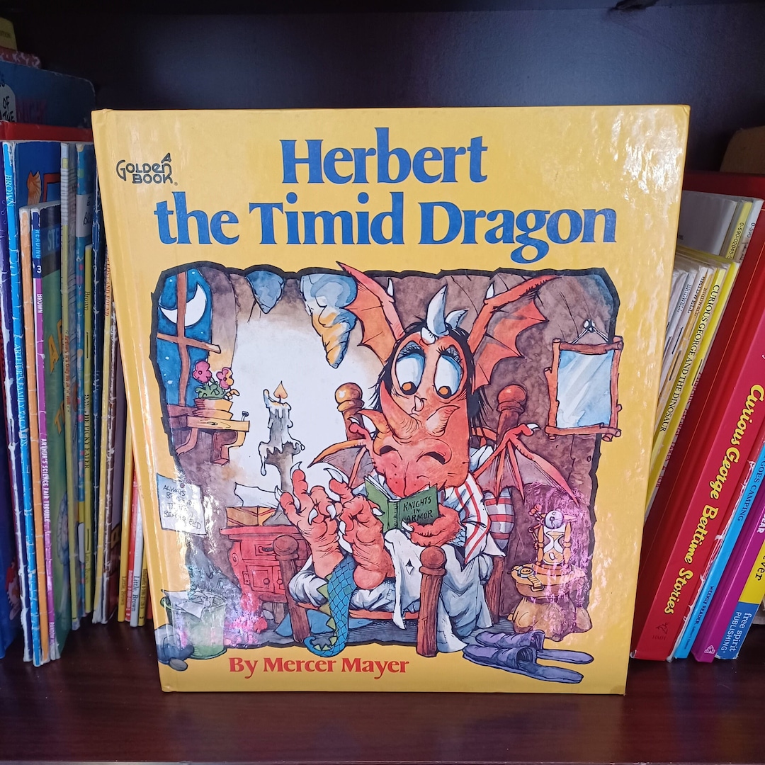 Herbert the Timid Dragon, by Mercer Meyer, Vintage 1980s Golden Book - Etsy