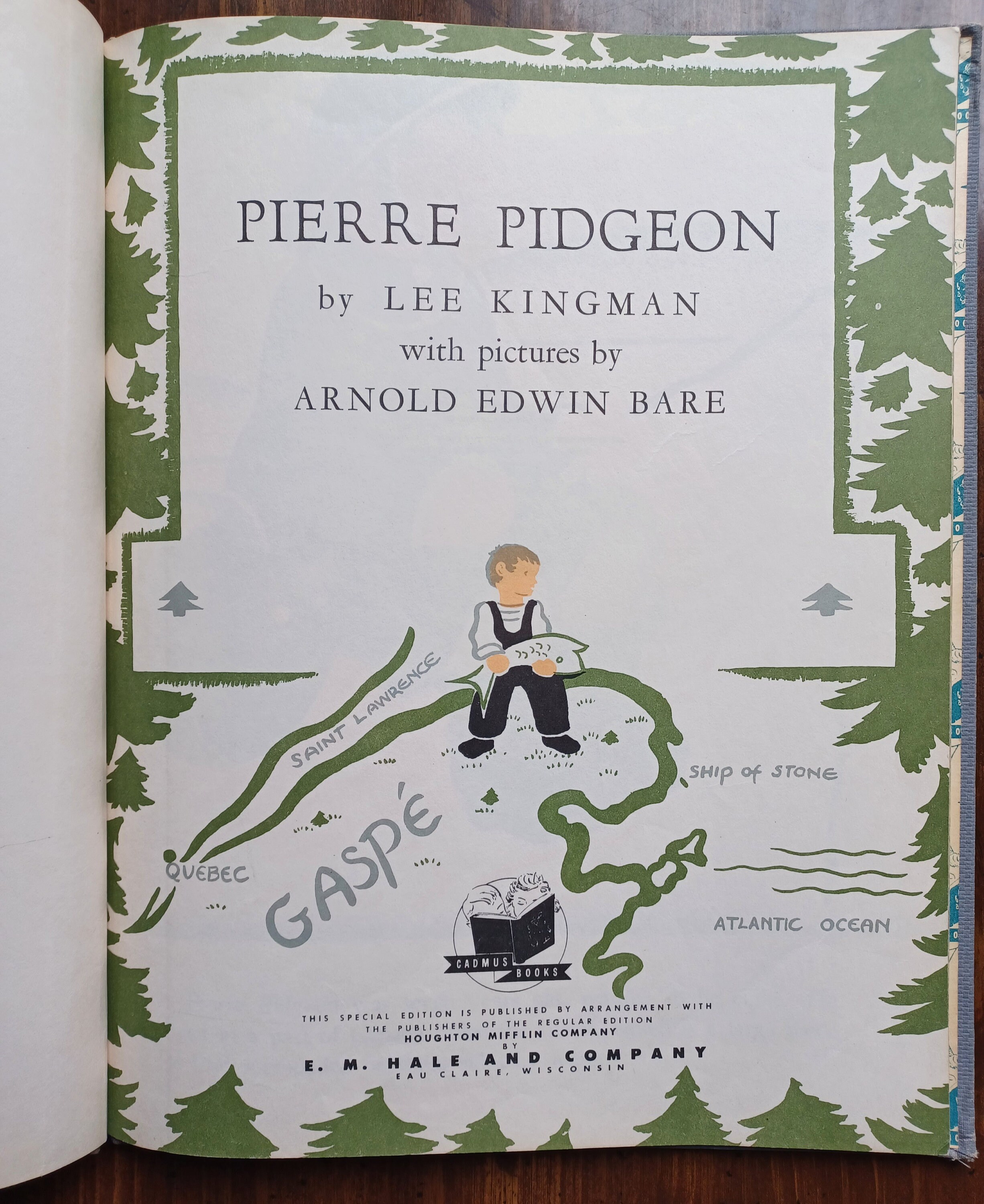Pierre Pidgeon, by Lee Kingman, Illustrated by Arnold Edwin Bare ...