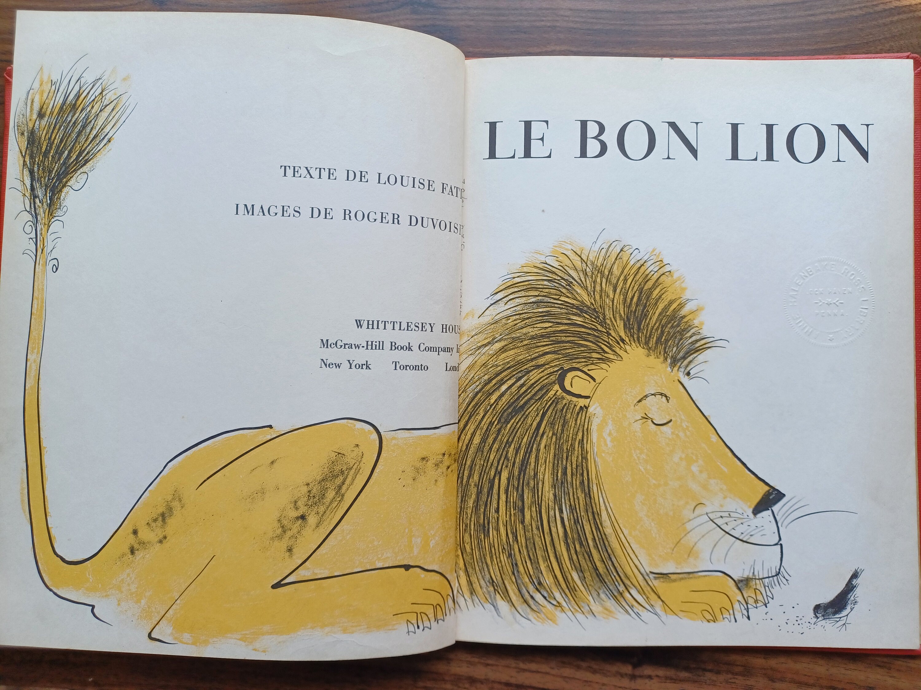 RARE, Le Bon Lion, the Happy Lion, in French, by Louise Fatio ...