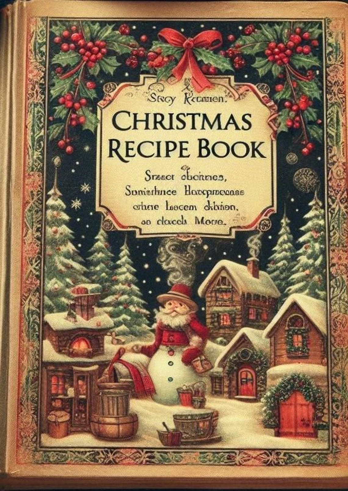 Traditional Vintage Christmas Recipe Book - Digital Download, Christmas ...