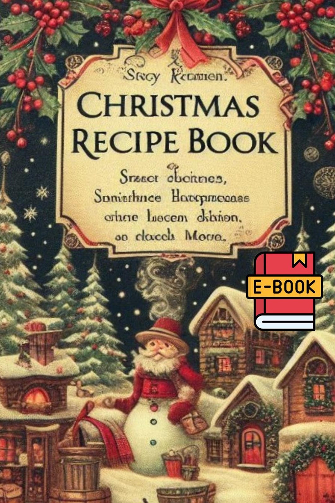 Traditional Vintage Christmas Recipe Book Digital Download, Christmas ...