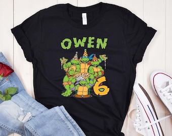 Custom Family Turtles Birthday Boy Sweatshirt,turtles Matching,custom ...