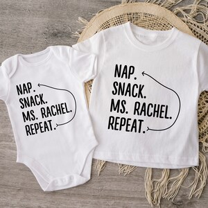 Nap Snack Ms Rachel Repeat Romper, Ms.rachel Bodysuit, Songs for ...