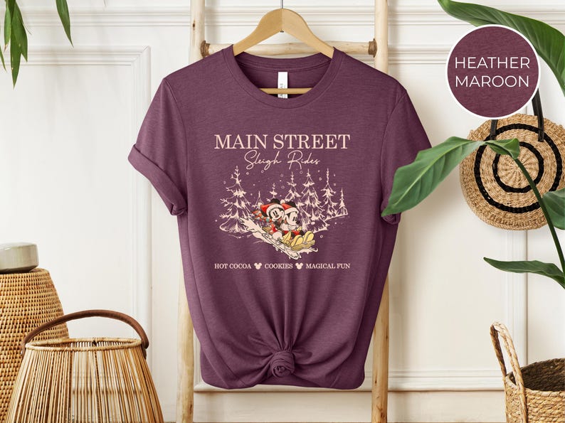 Retro Mickey Minnie Main Street Sleigh Rides Sweatshirt, Magic ...