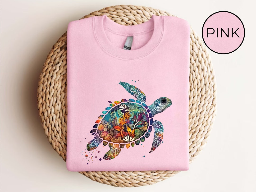 Watercolor Tortoise Shirt,nautical Shirt,colorful Sea Turtle Shirt ...