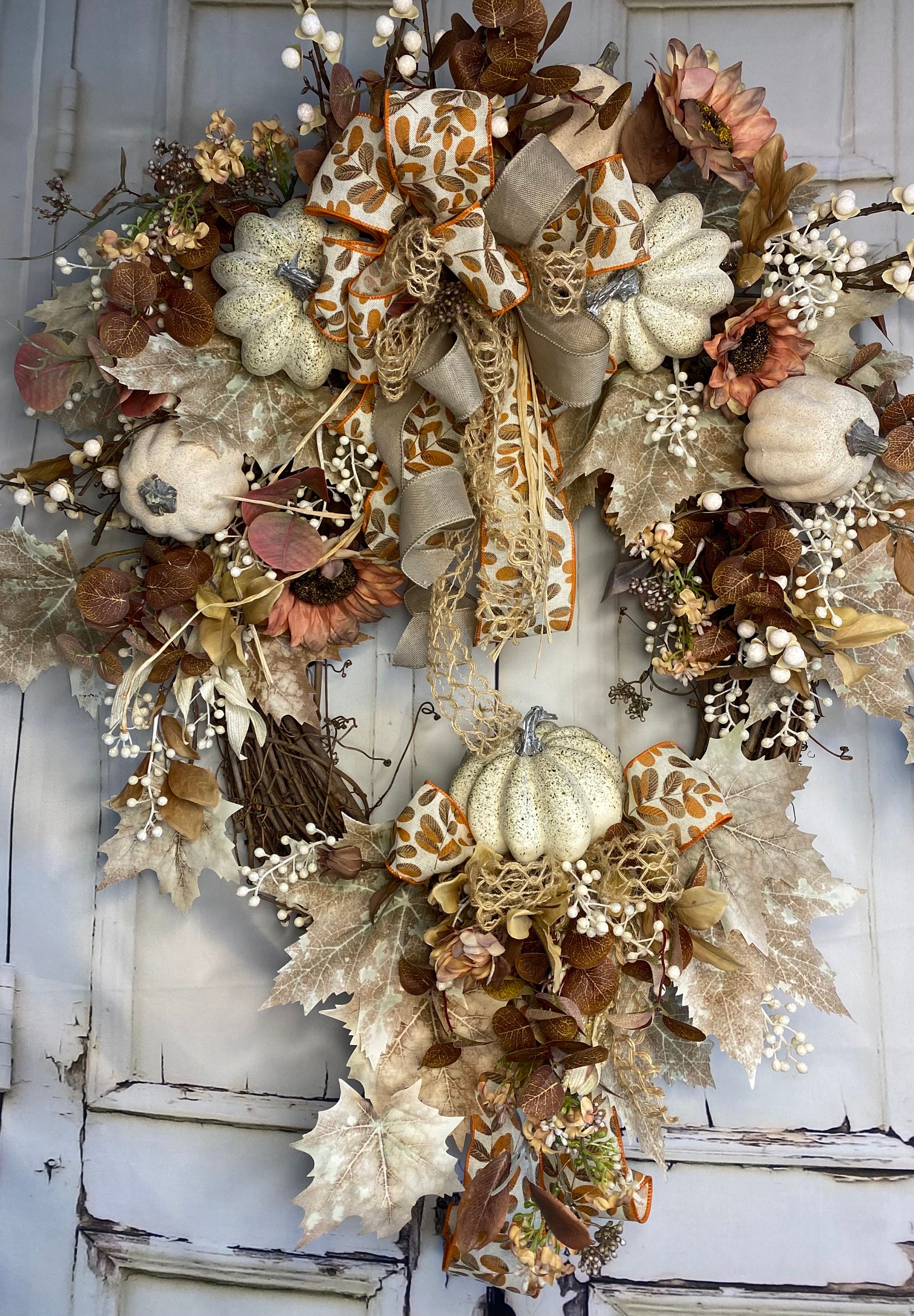 Neutral Fall Wreath - Etsy