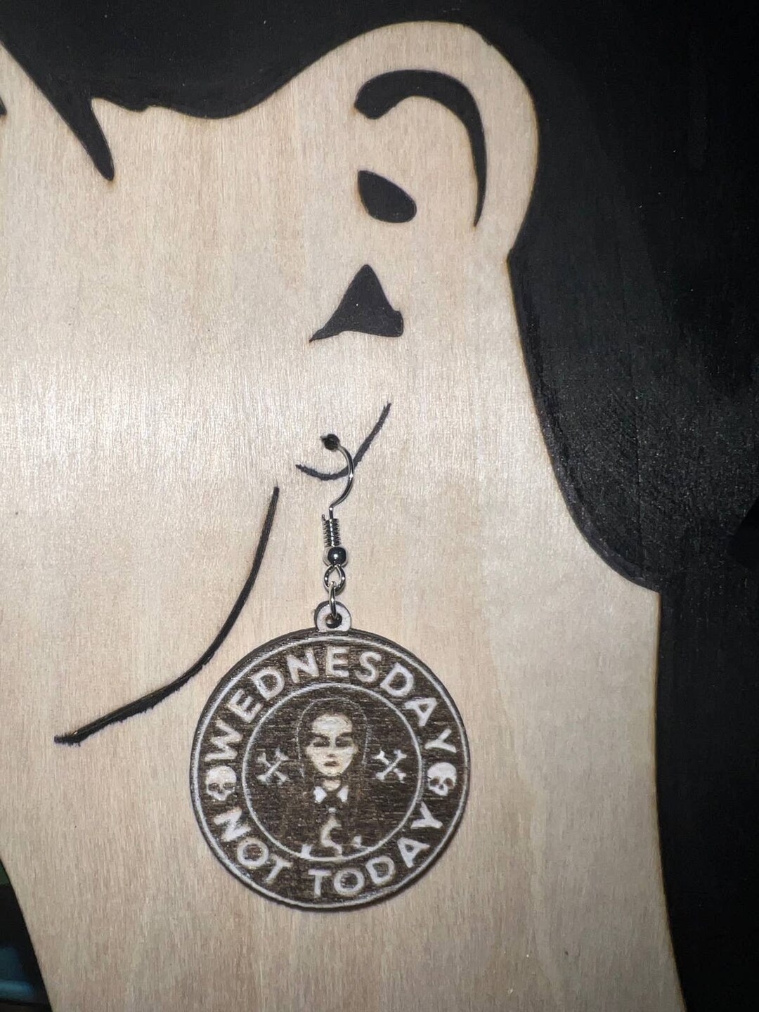 Wednesday Addams Inspired Earrings - 1 1/2" Height X 1 1/2" Width ...