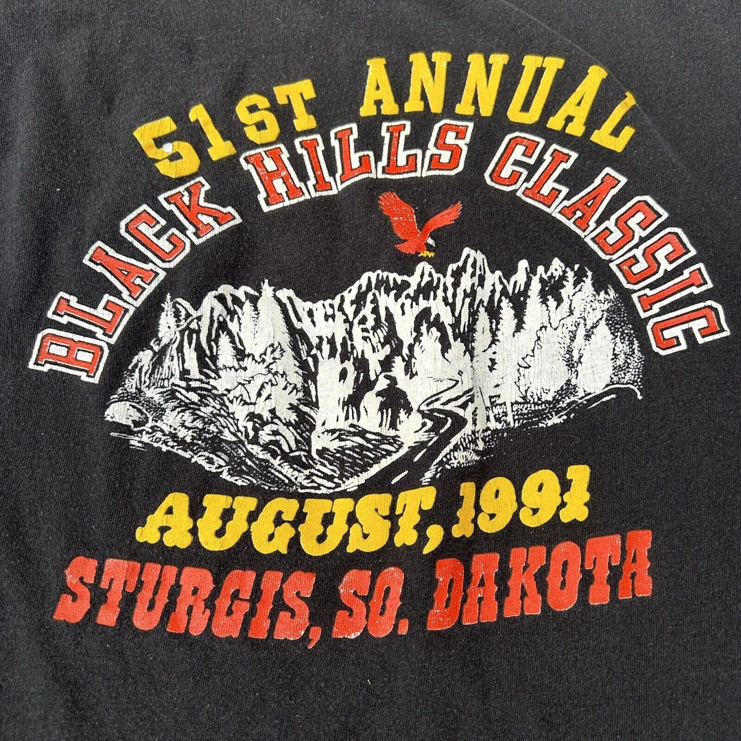Vintage 1991 Sturgis 51st Annual Black Hills Classic Men XL Cut ...