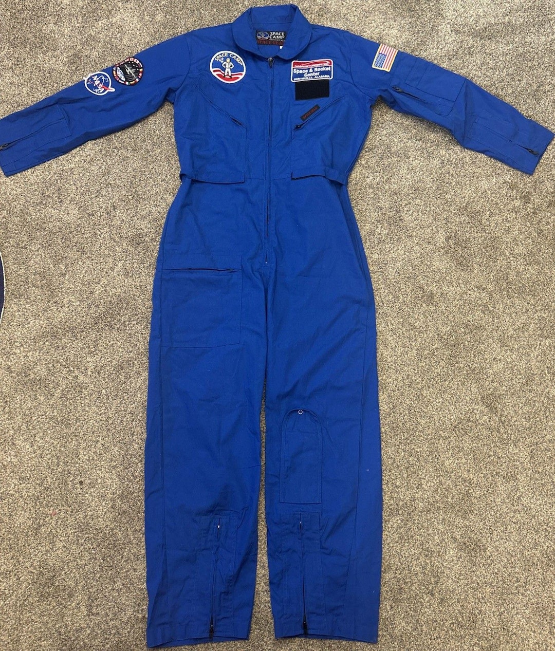 VTG NASA US Space Camp Uniform Flight Suit Youth 20 Adult S Huntsville ...
