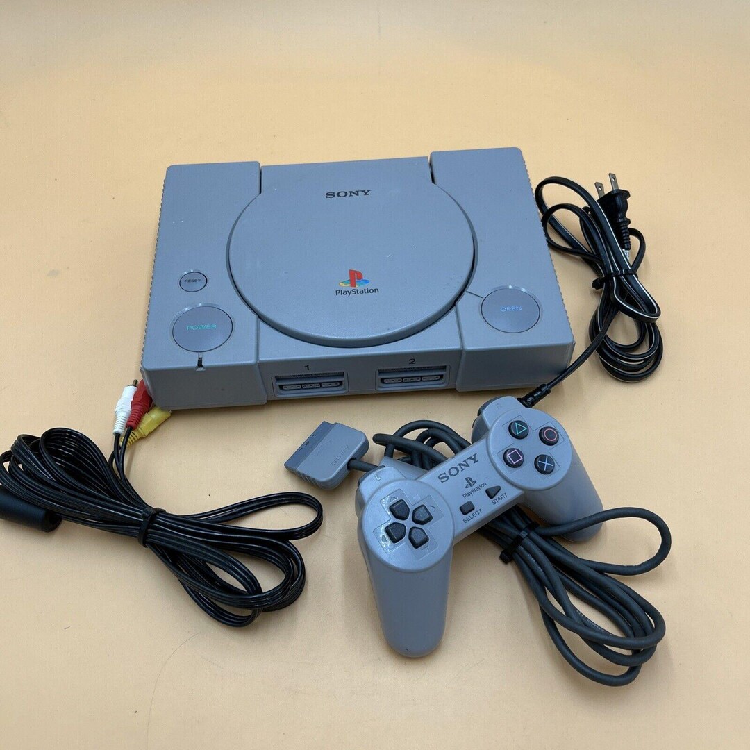 Sony Playstation 1 Gray Video Game Console SCPH-5501 Controller AV Power Cords - Etsy