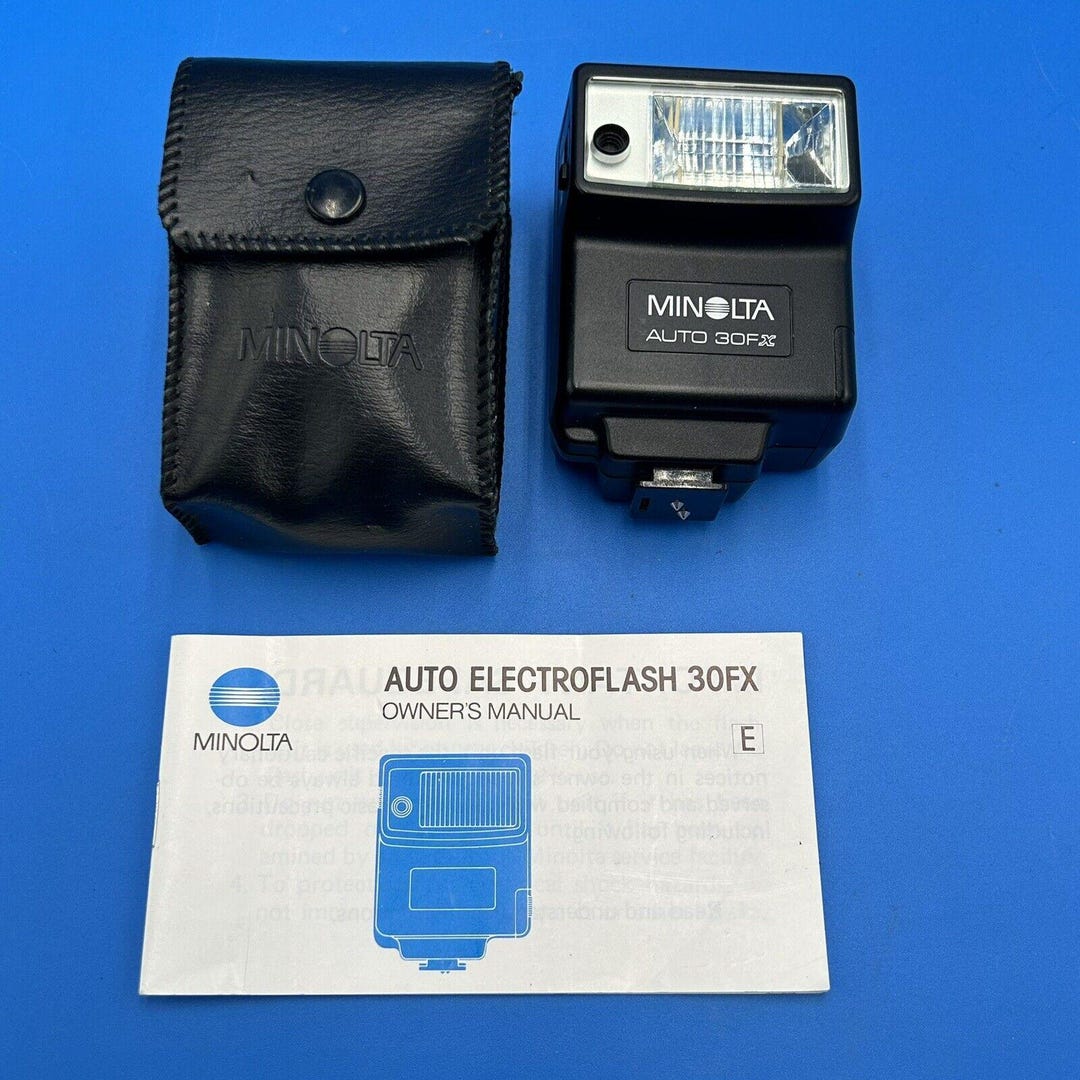 Minolta Auto 30fx Flash 946 D Photo Flash Unit W/ Case Manual - Etsy