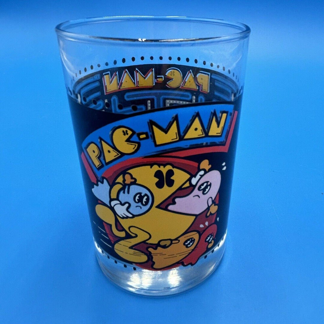 Vintage 1980 Pac Man Pacman Glass Bally Midway Arby's Collector Series ...