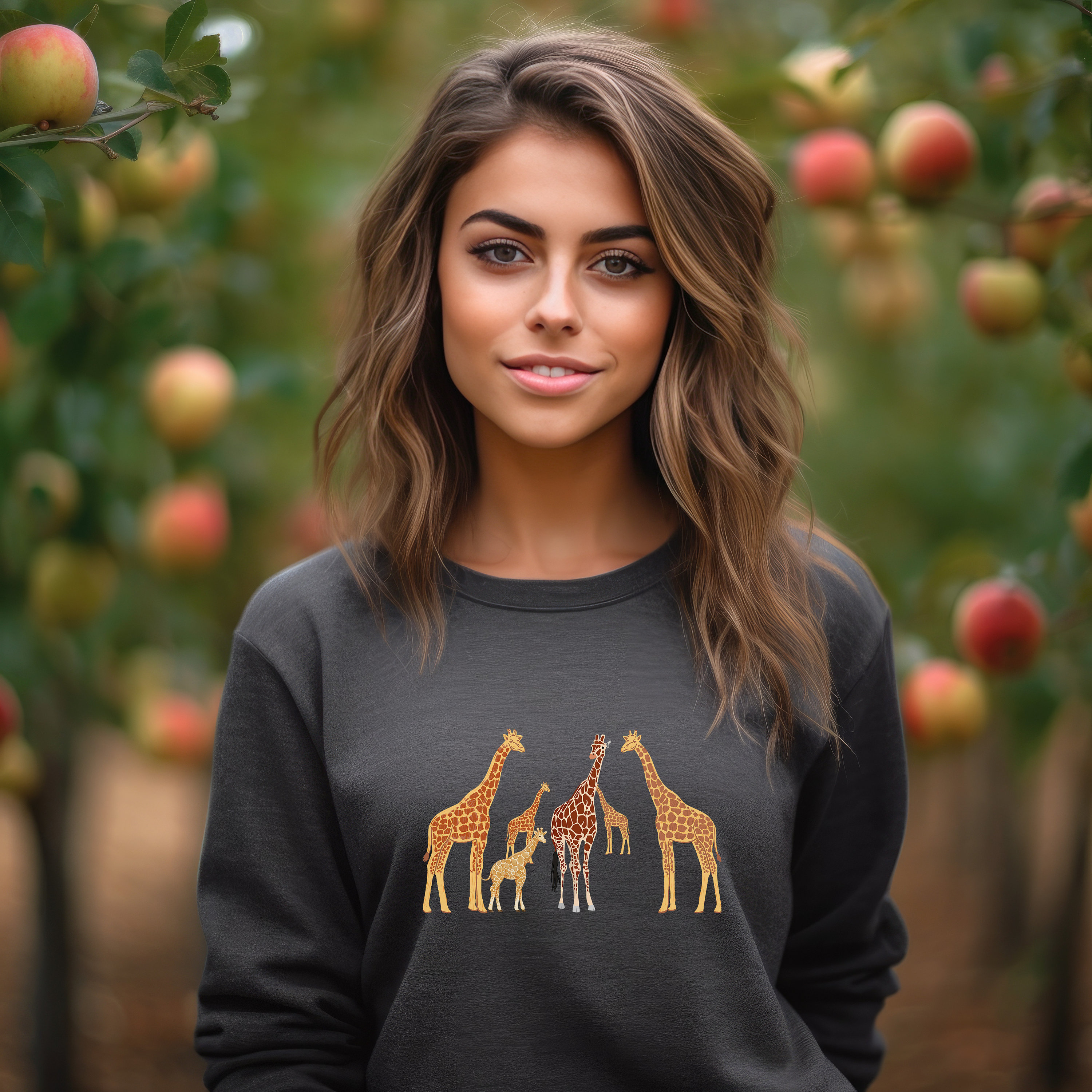 Giraffe Sweatshirt, Giraffe Jungle Safari, Perfect Gift, Cute Giraffe ...