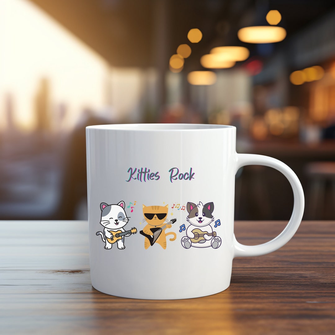 Music Cats Mug Funny Kittens Playing Musical Instruments Gift for ...